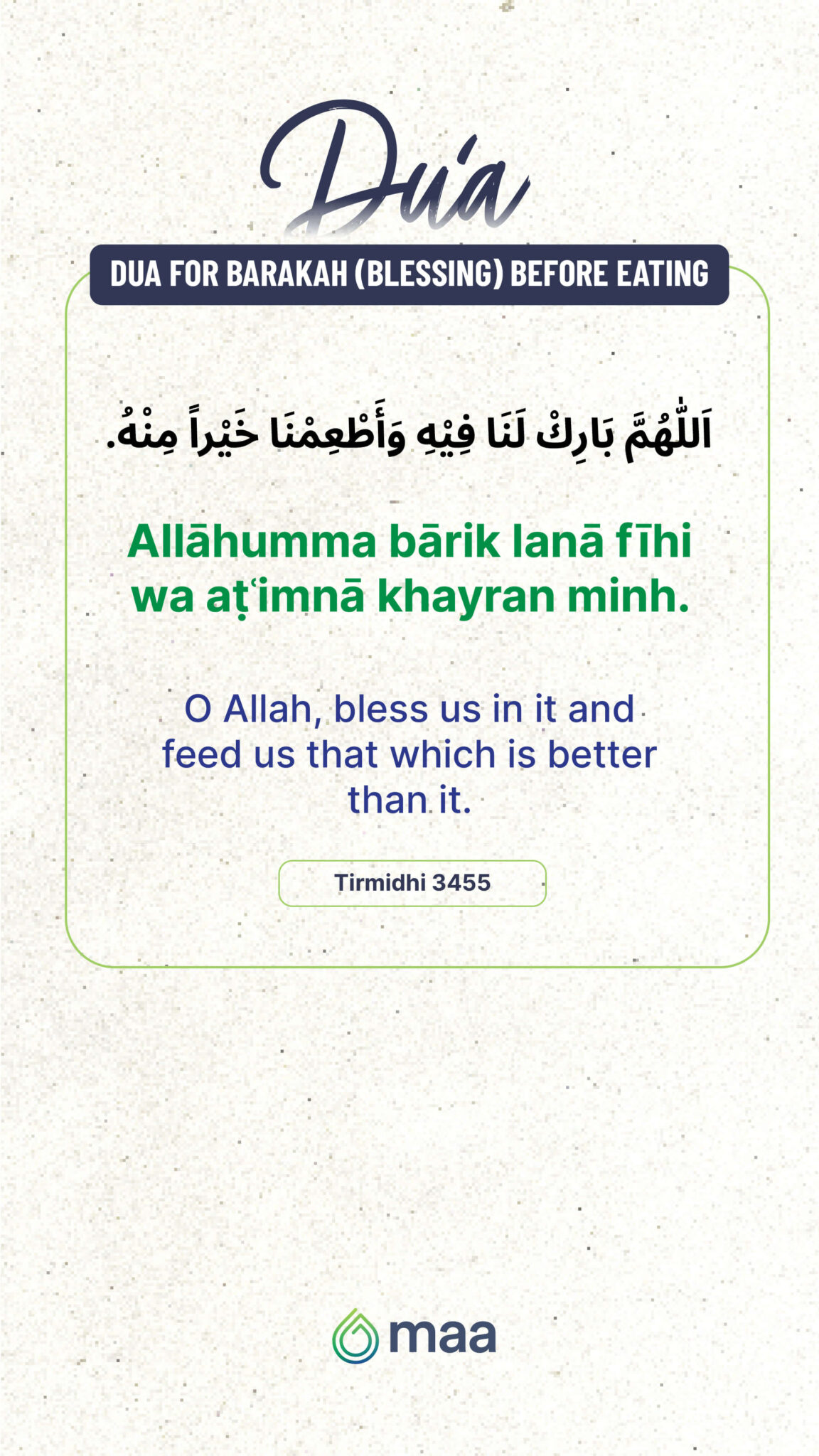 Dua After Eating » MAA International