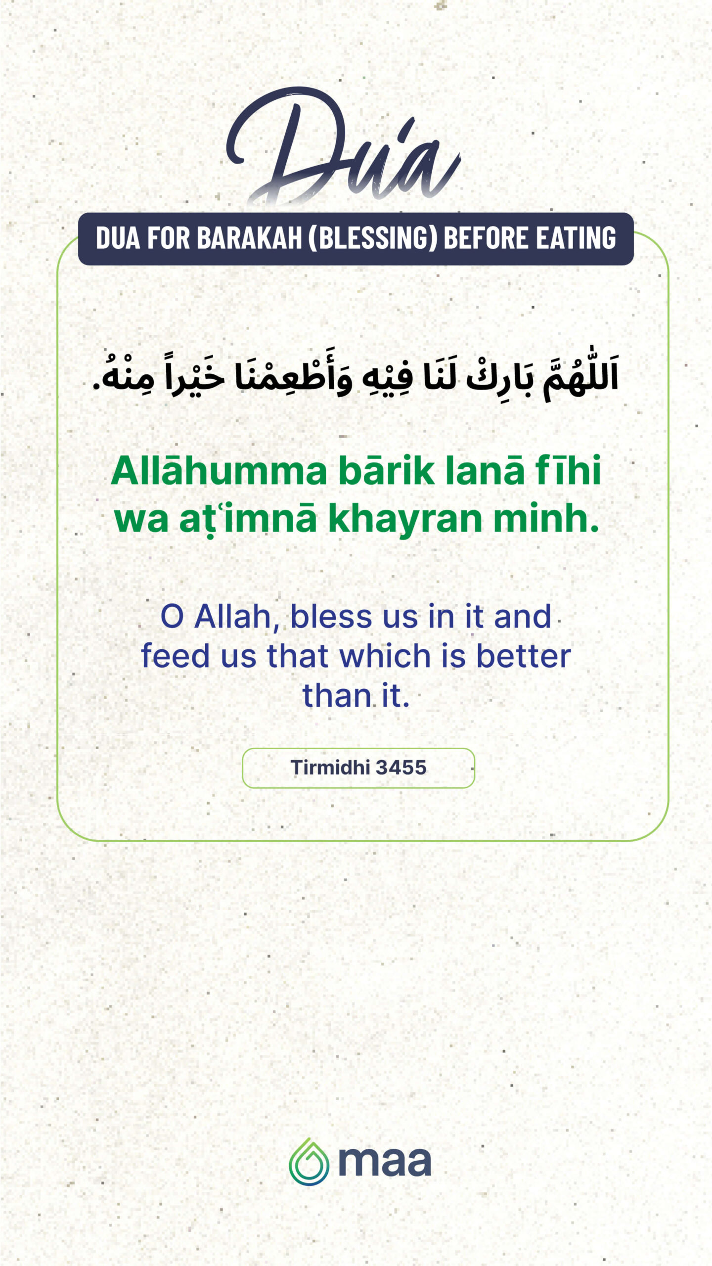 Dua After Eating » MAA International