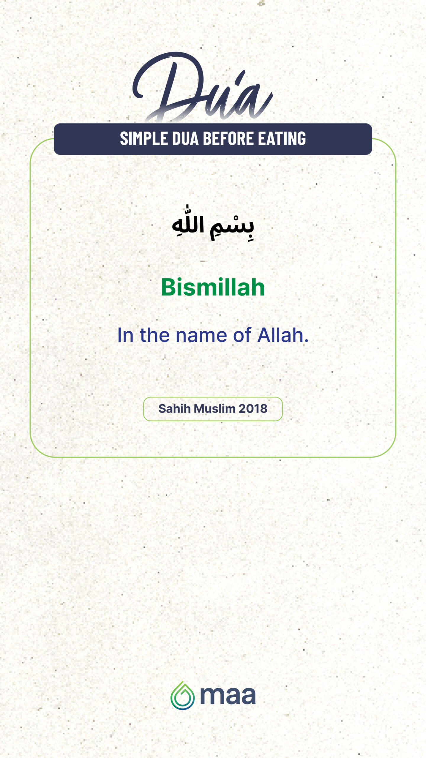 Dua After Eating » MAA International